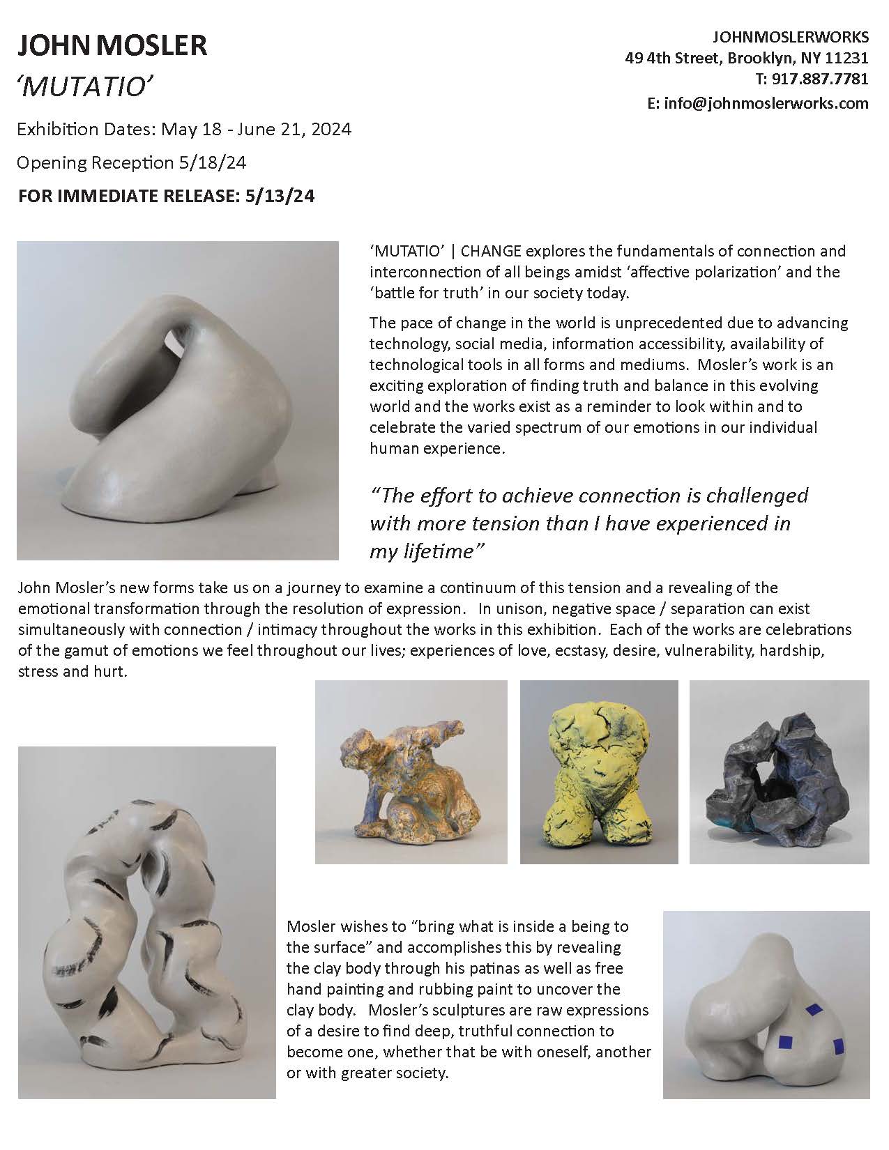 MUTATIO - Exhibition 2024 • JOHNMOSLERWORKS - JOHNMOSLERWORKS